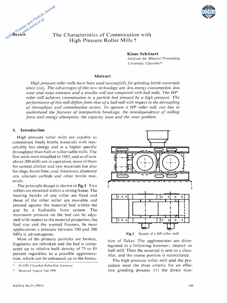 The Characteristics of Comminution With High Press | PDF | Mill ...