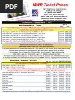 MWR - Ticket Price List (11.1.2023) | PDF