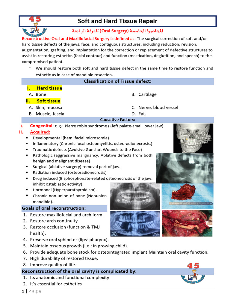 Repair of Soft and Hard Tissue | PDF | Bone | Dental Implant