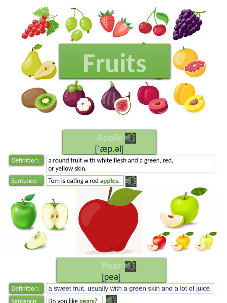 Fruit Vocabulary | PDF