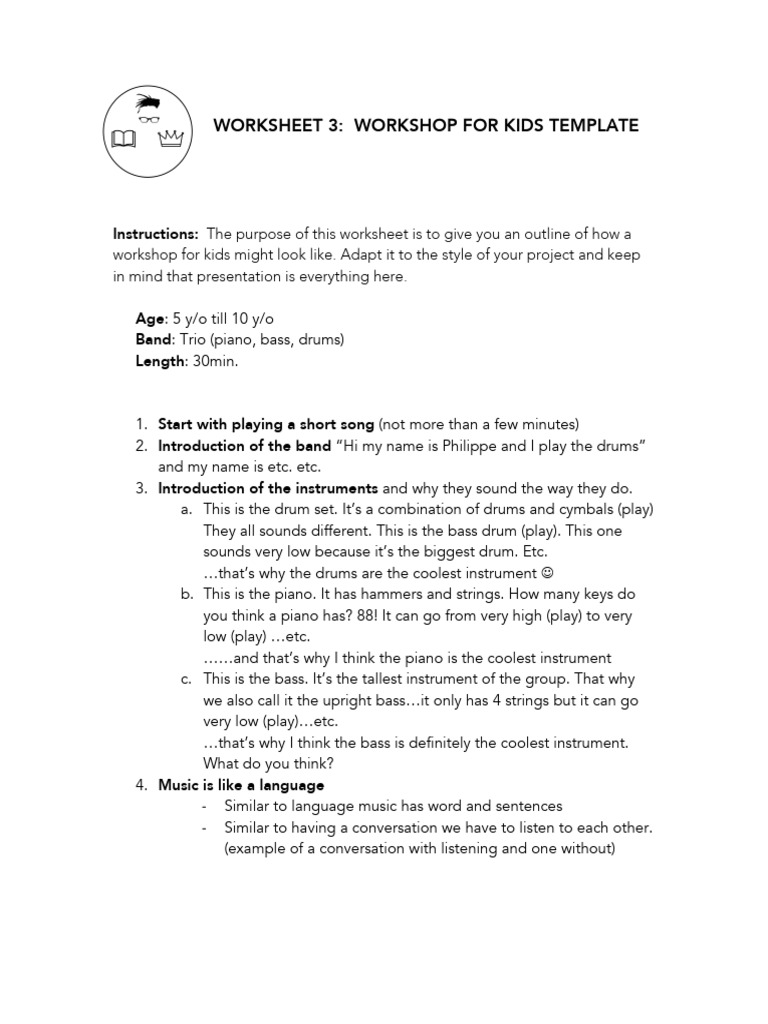 3 - Workshop For Kids Template | PDF