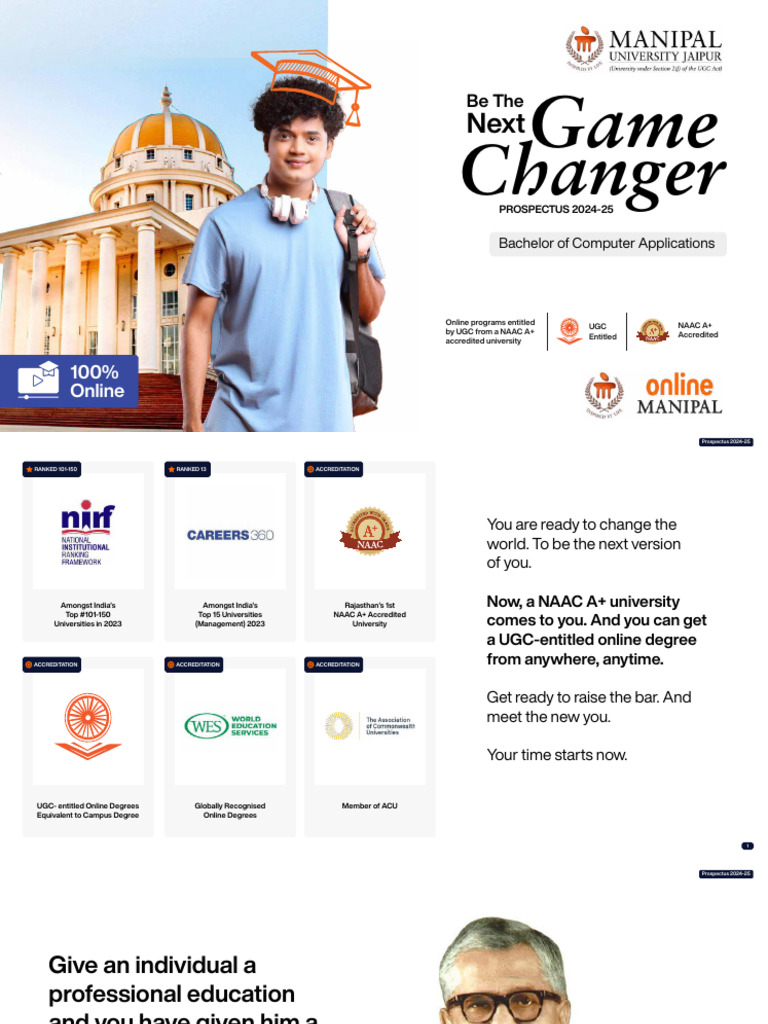 MUJ BCA International Broucher | PDF | Educational Technology ...