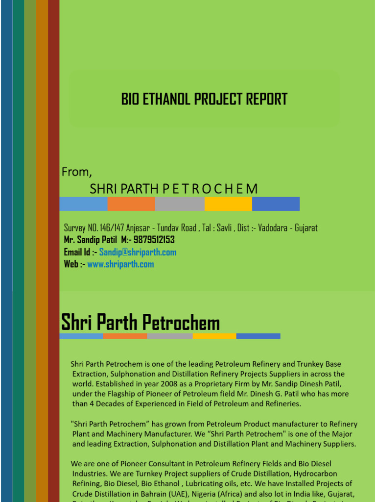 Bio Ethanol Project Report Latest.... | PDF | Starch | Ethanol