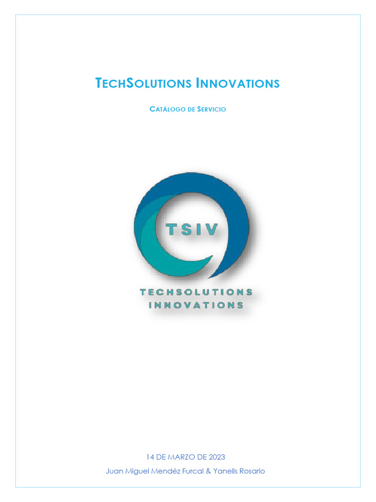 TechSolutions Innovatios (Catalogo de Servicio) | PDF | Aplicación movil | Desarrollo web