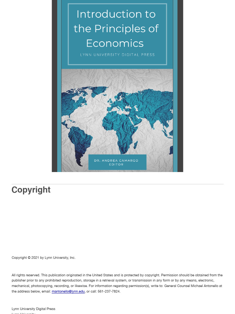 Introduction To The Principles of Economics | PDF | Macroeconomics ...