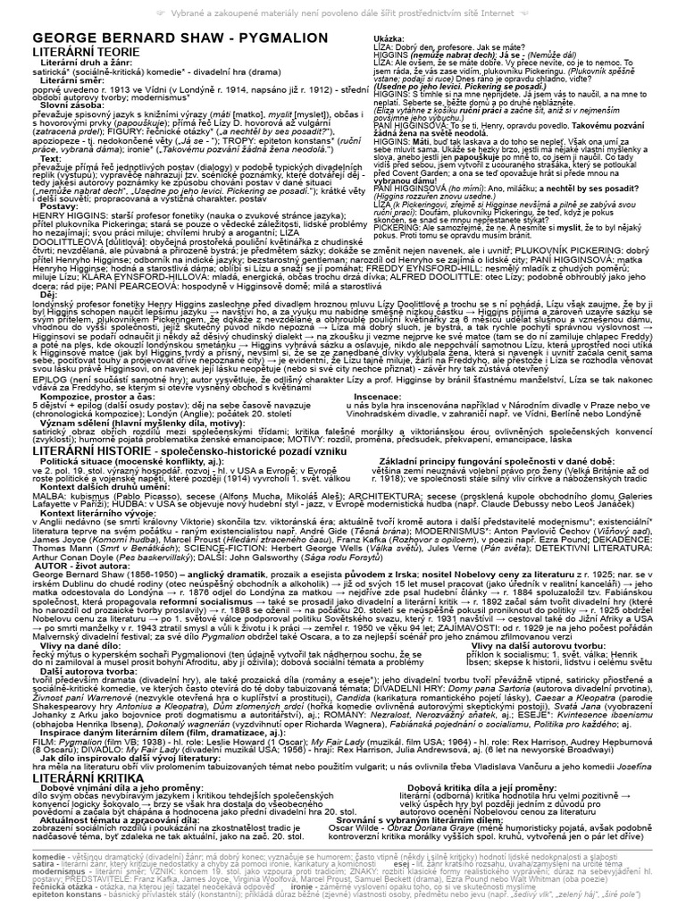 Shaw George Bernard-Pygmalion PDF | PDF