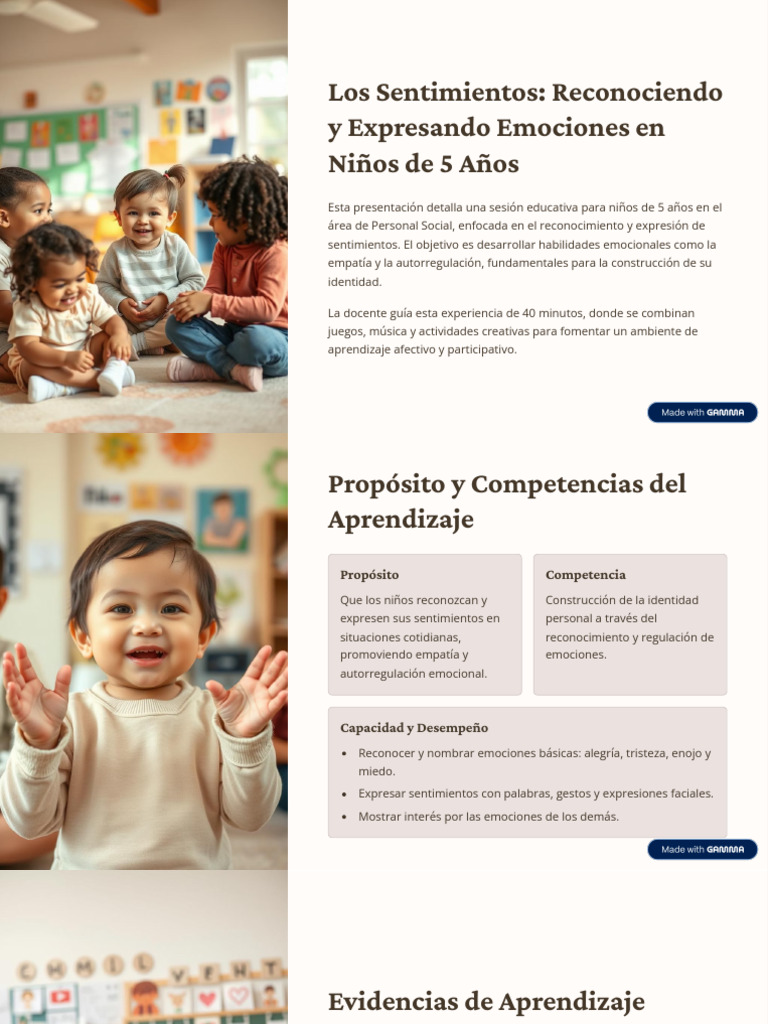 Los Sentimientos Reconociendo y Expresando Emociones en Ninos de 5 Anos ...