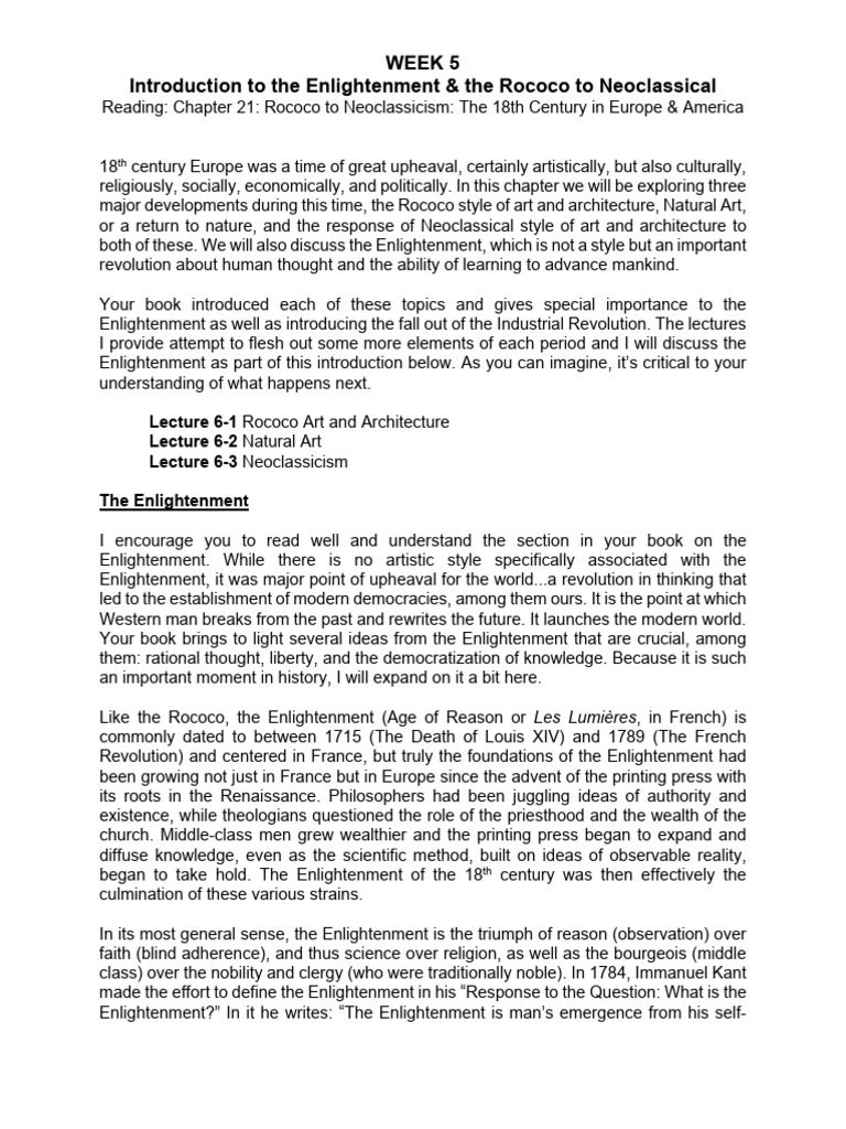 Chapter 21 Intro and The Enlightenment | PDF | Age Of Enlightenment ...