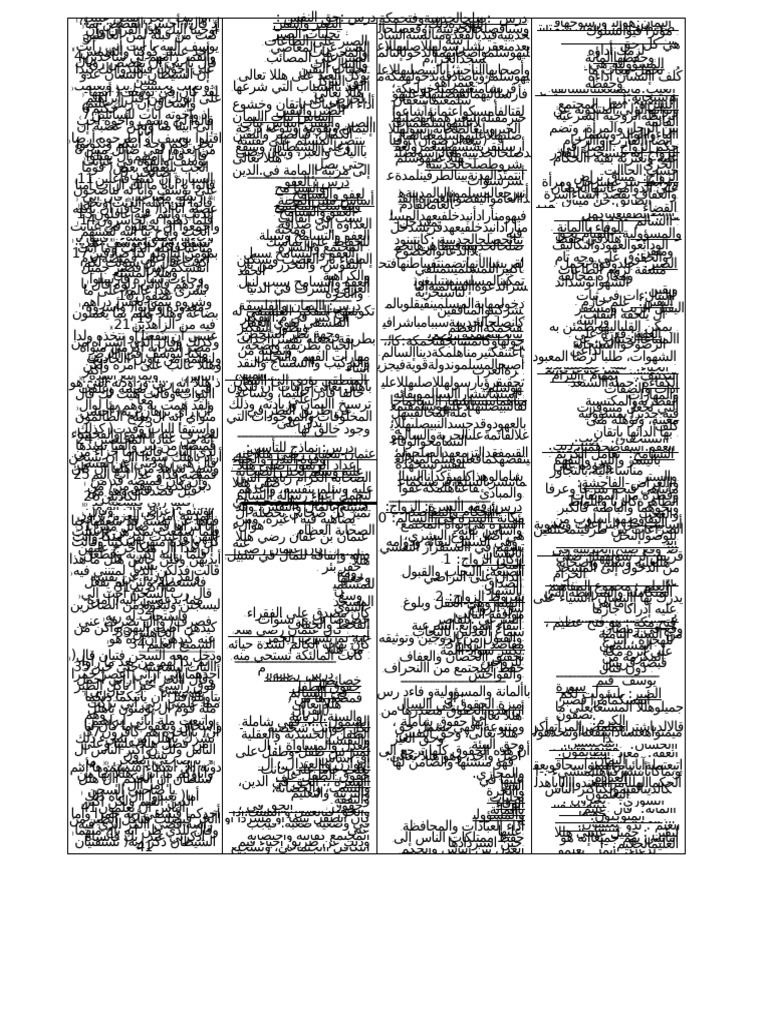 @Oula_bac تصغير اسلاميات + فرنسية | PDF