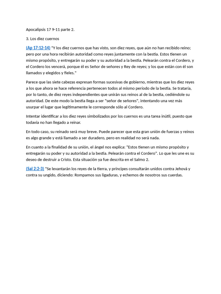 Apocalipsis 17 9-11 Parte 2 | PDF
