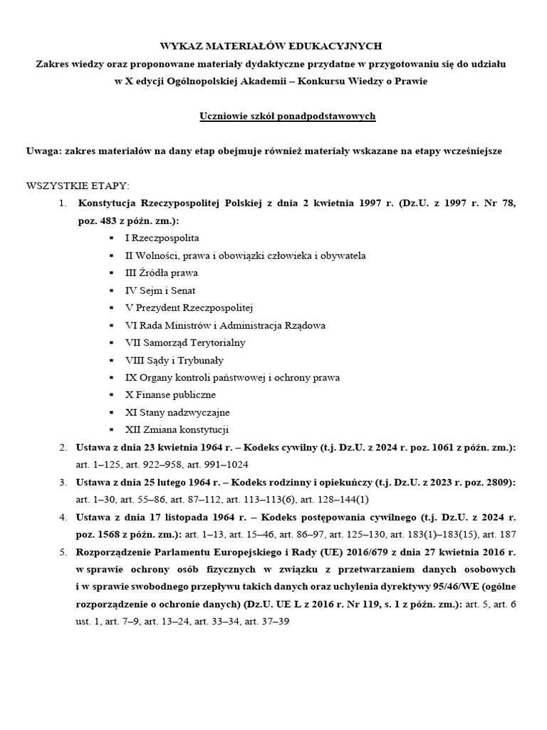 WYKAZ-MATERIALOW-EDUKACYJNYCH-2025-szkola-ponadpodstawowa | PDF