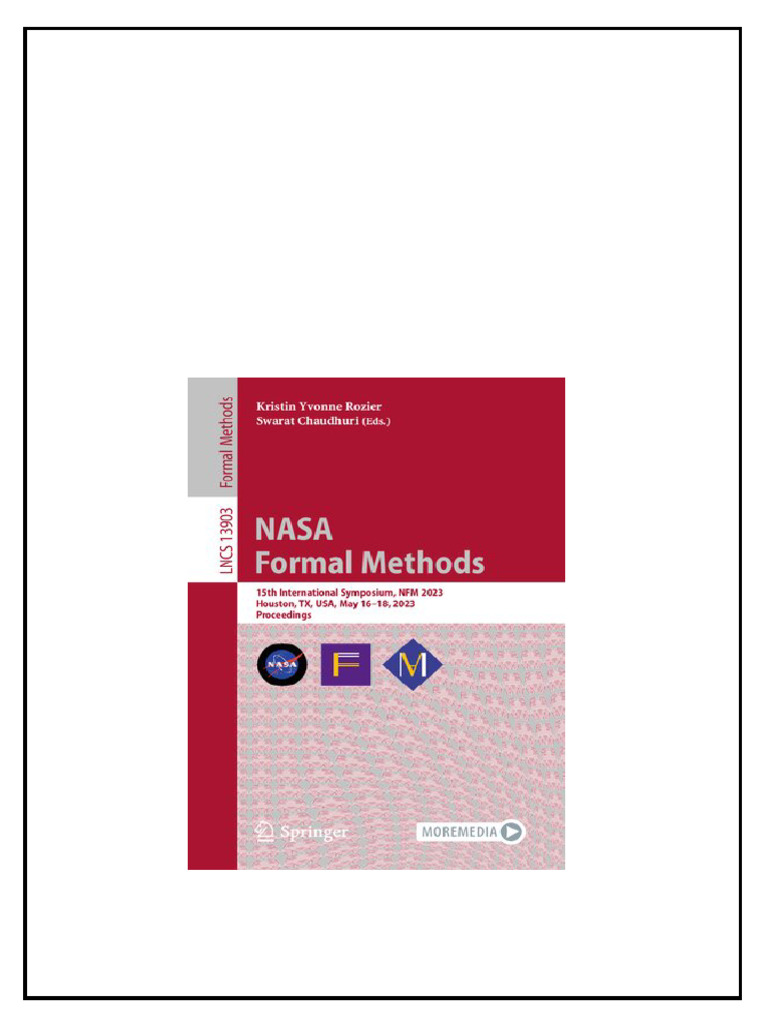 Nasa Formal Methods 15th International Symposium Nfm 2023 Houston Tx Usa May 1618 2023 ...