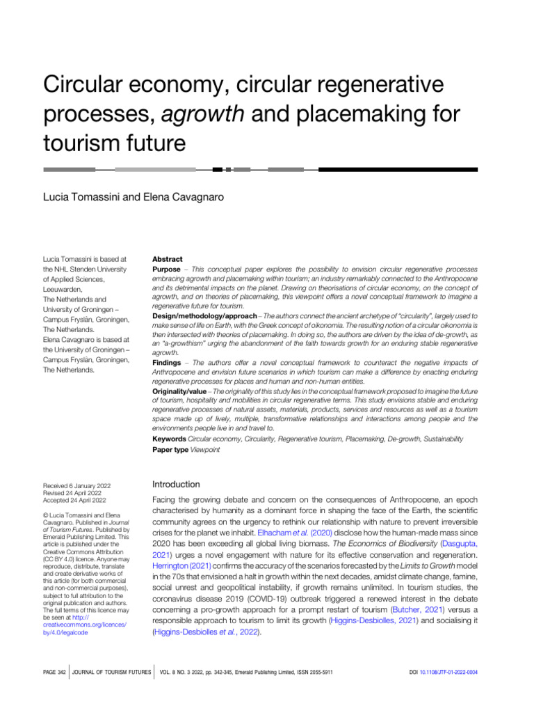 Circular Economy Circular Regenerative Processes Agrowth and ...