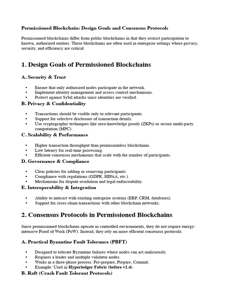 UNIT - 2 - PermissionedBlockchain Consensus Protocols | PDF | Computing | Distributed Computing