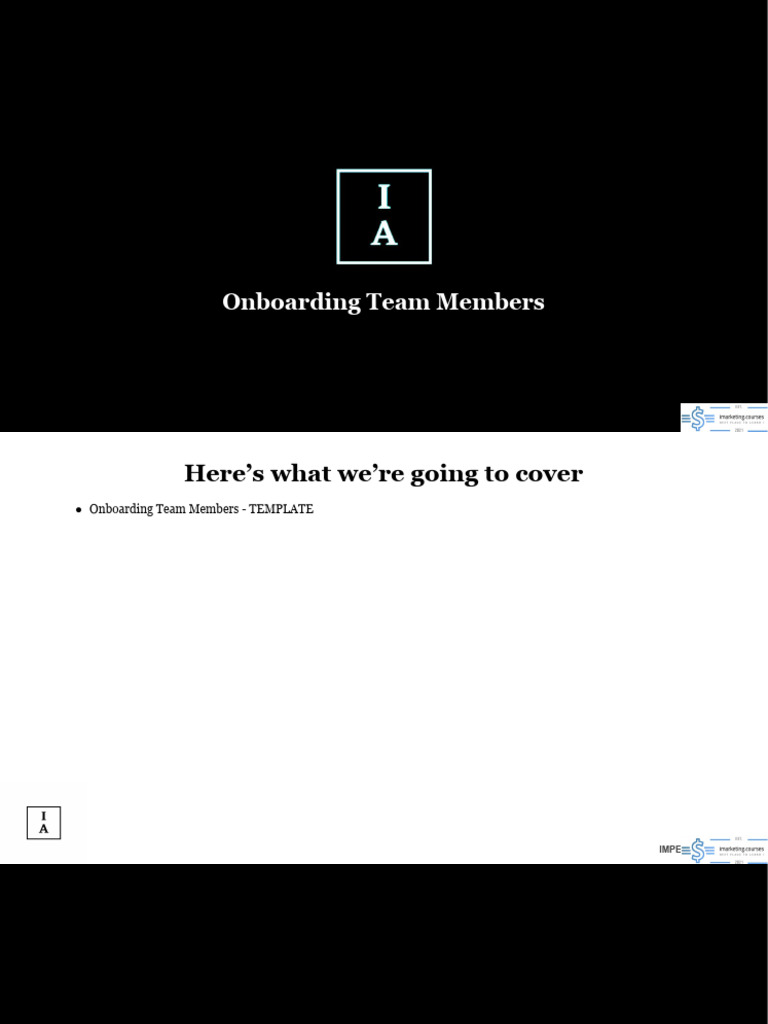 09-Onboarding Team Members | PDF