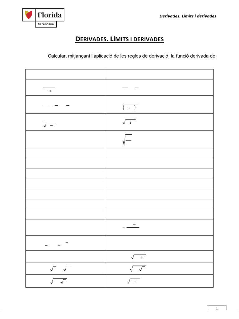 FITXA 4 Derivades Amb Solucions | PDF