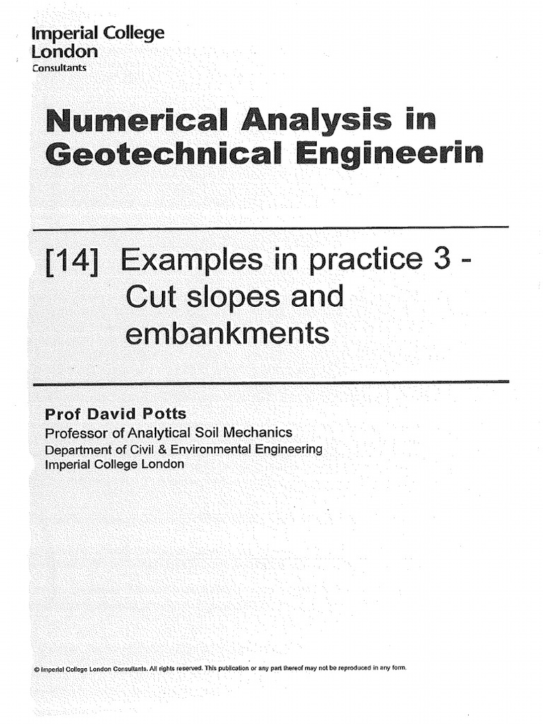 9 - Note - 14. Example Practice 3 - Cut Slopes and Embankments | PDF
