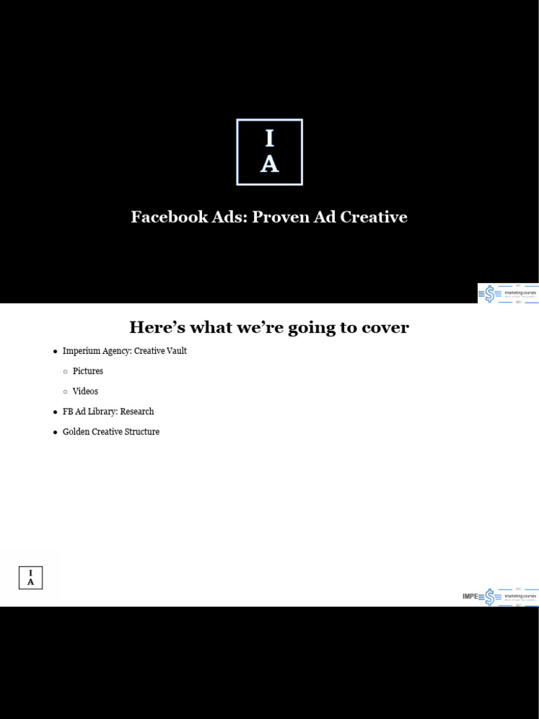 06-Facebook Ads Proven Ad Creative Slides | PDF