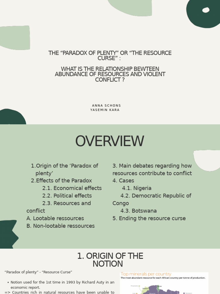 Understanding the Paradox of Plenty | PDF | Economies
