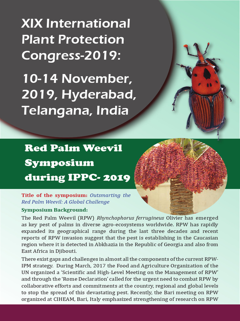 Red Palm Weevil Symposiumring IPPC - 2019 | PDF