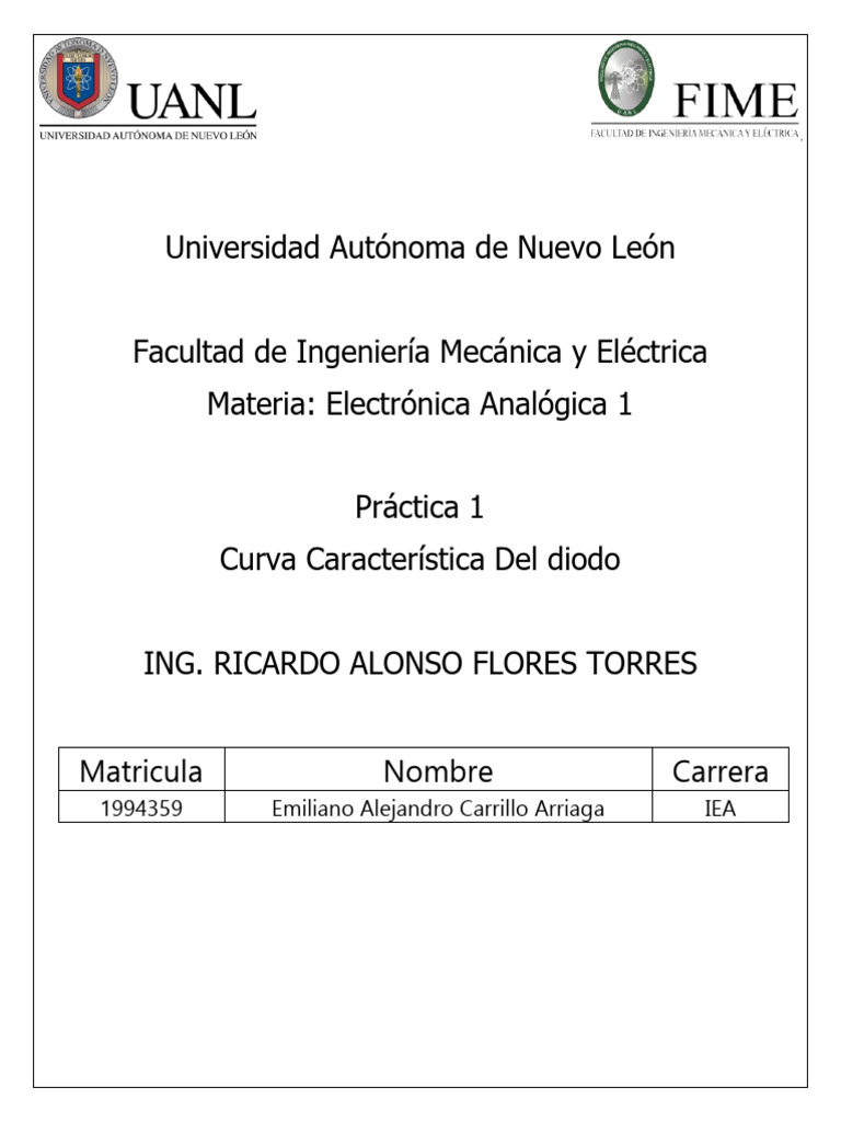 Pia Lab Elec Analog1 Equipo2 Eaca | PDF | Diodo | Red eléctrica
