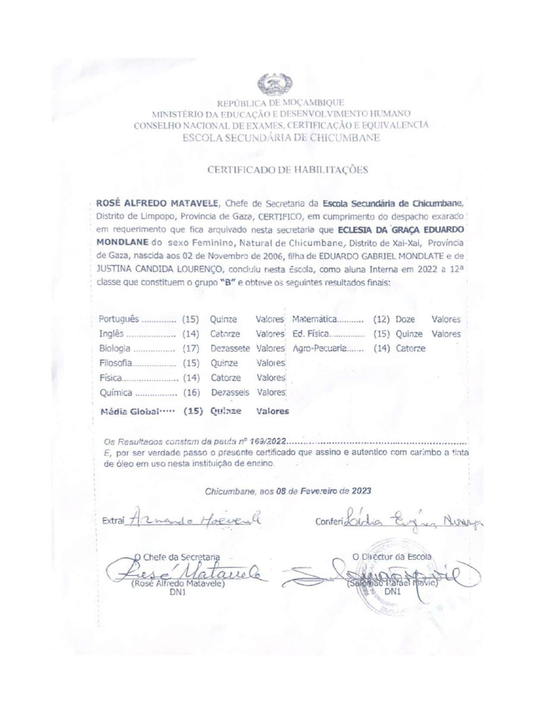 Certifiado | PDF