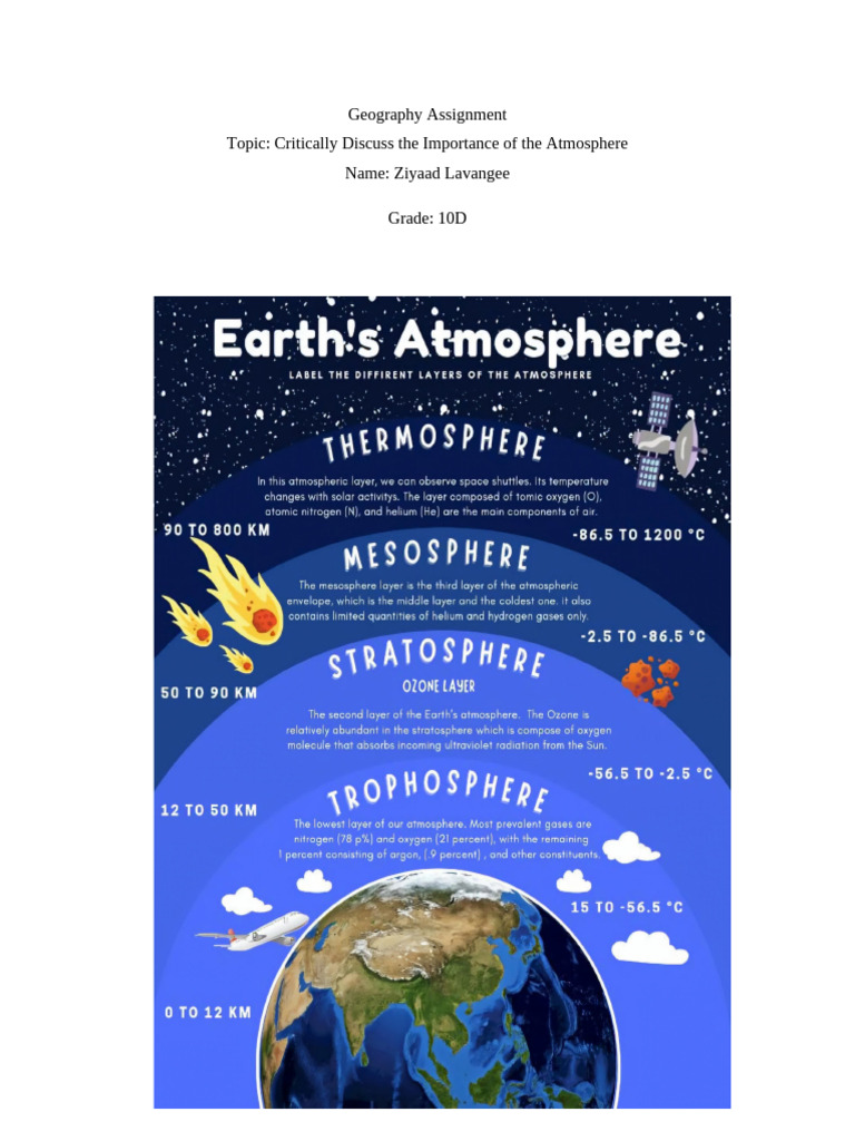 Atmosphere Assignment Extended | PDF | Atmosphere Of Earth | Atmosphere