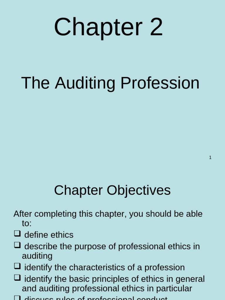 Chapter 2-The Auditing Profession | PDF | Negligence | Audit