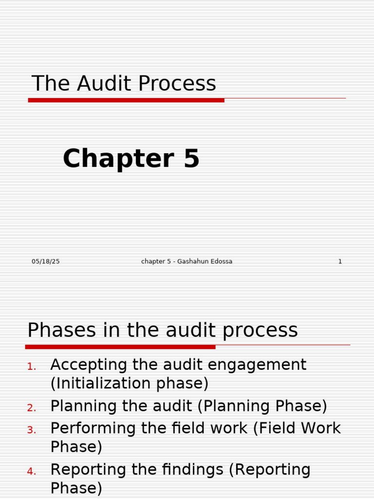 Chapter 4 The Audit Process | PDF | Audit | Internal Control