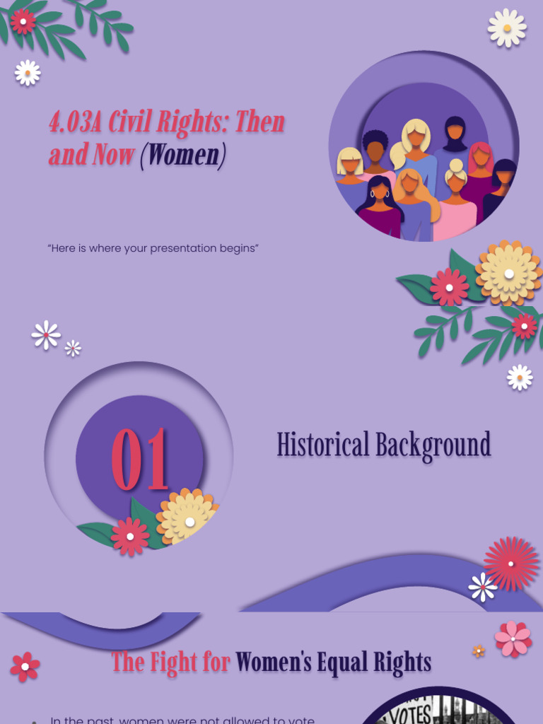 2024 Jazmine Calderon 4.03A Civil Rights Then and Now (Women) | PDF ...