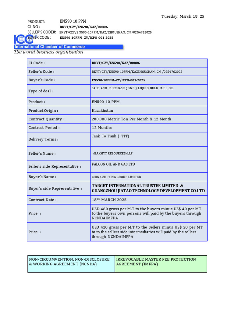 40国际居间ncnda Imfpa - En590 10 Ppm Vsi | PDF | Arbitration | Private Law