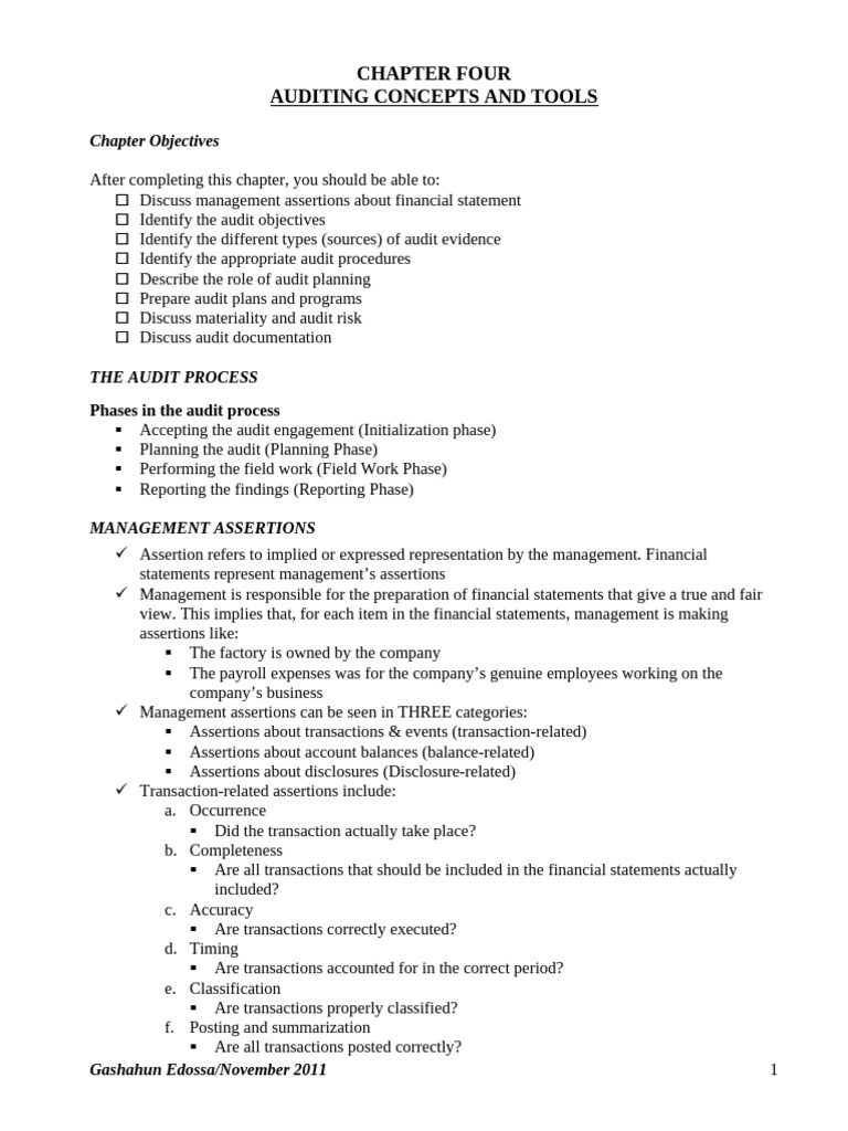 Chapter 3.auditing Concepts and Tools | PDF | Audit | Internal Control