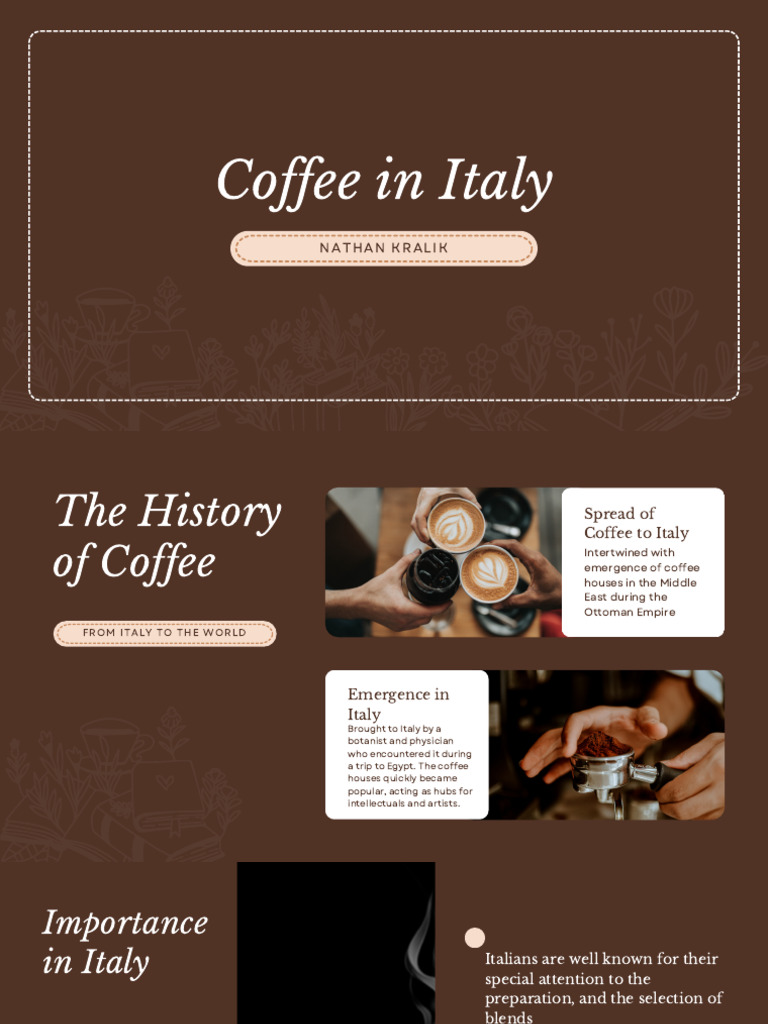 Brown Modern Coffee History Presentation | PDF | Coffee | Caffeinated ...