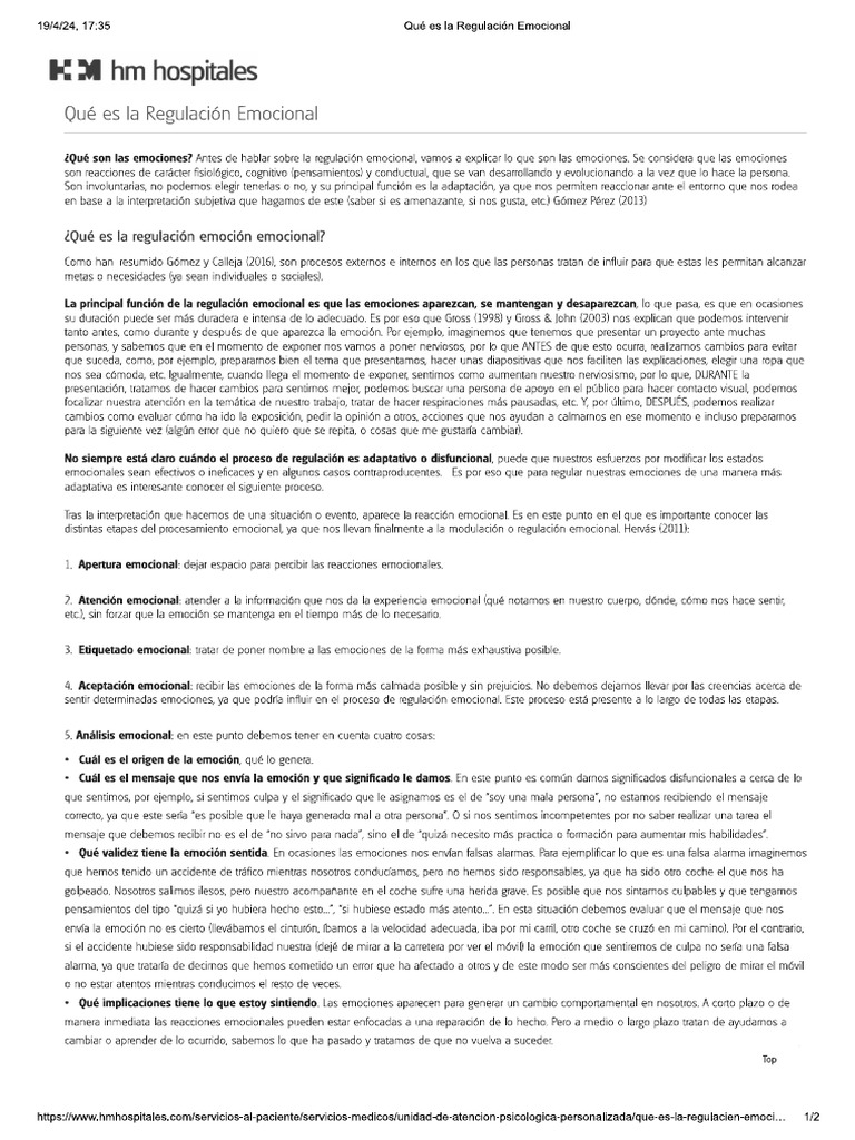 Regulacion Emociones Pdf