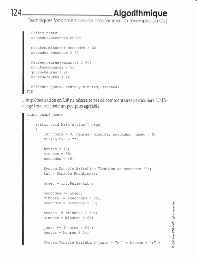 Wiley Algorithmique Programmation Cscharp - Partie64 | PDF