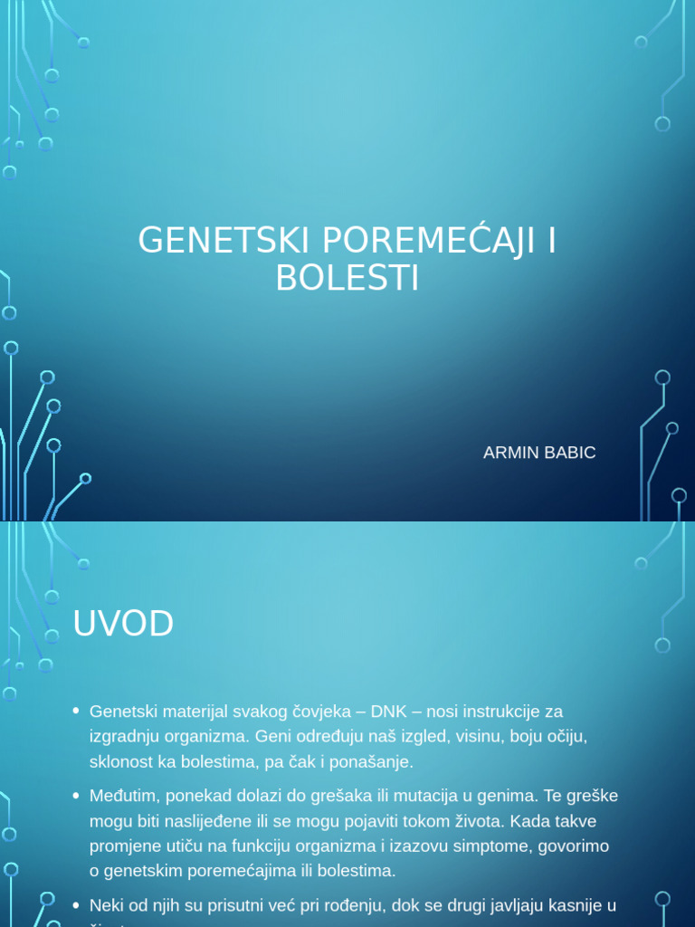 Genetski Poremecaji | PDF