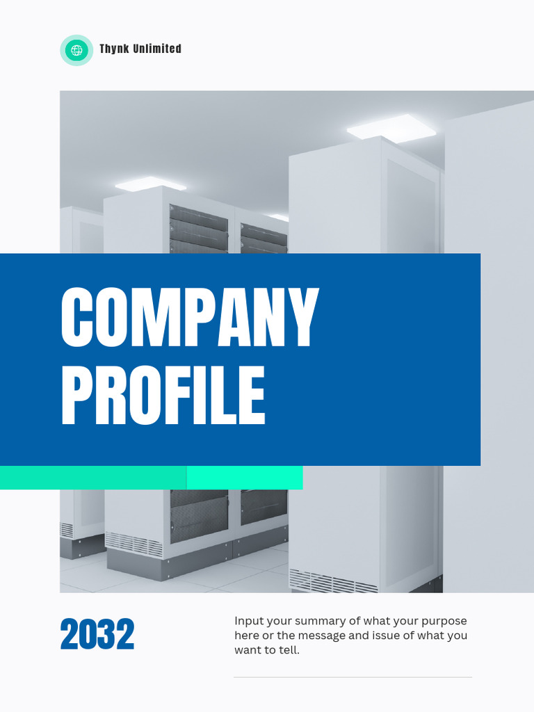 White Blue Green Modern Technology Company Profile | PDF | Creativity ...