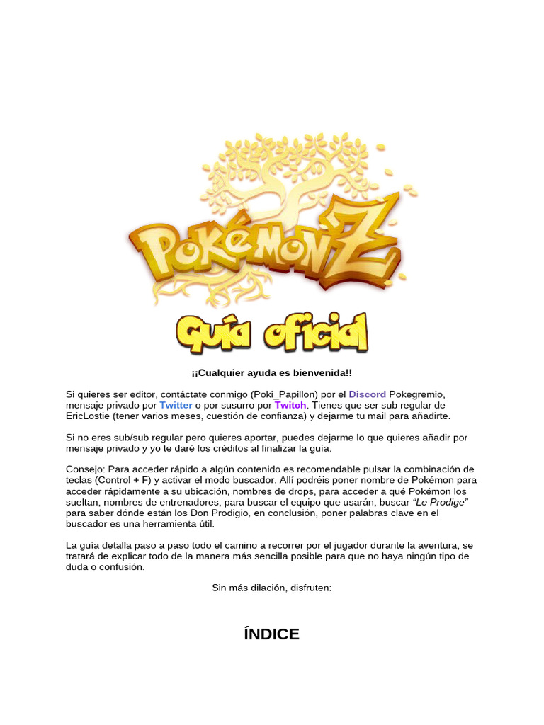 Guia Pokemon Z (Beta 3) | PDF | Pokémon