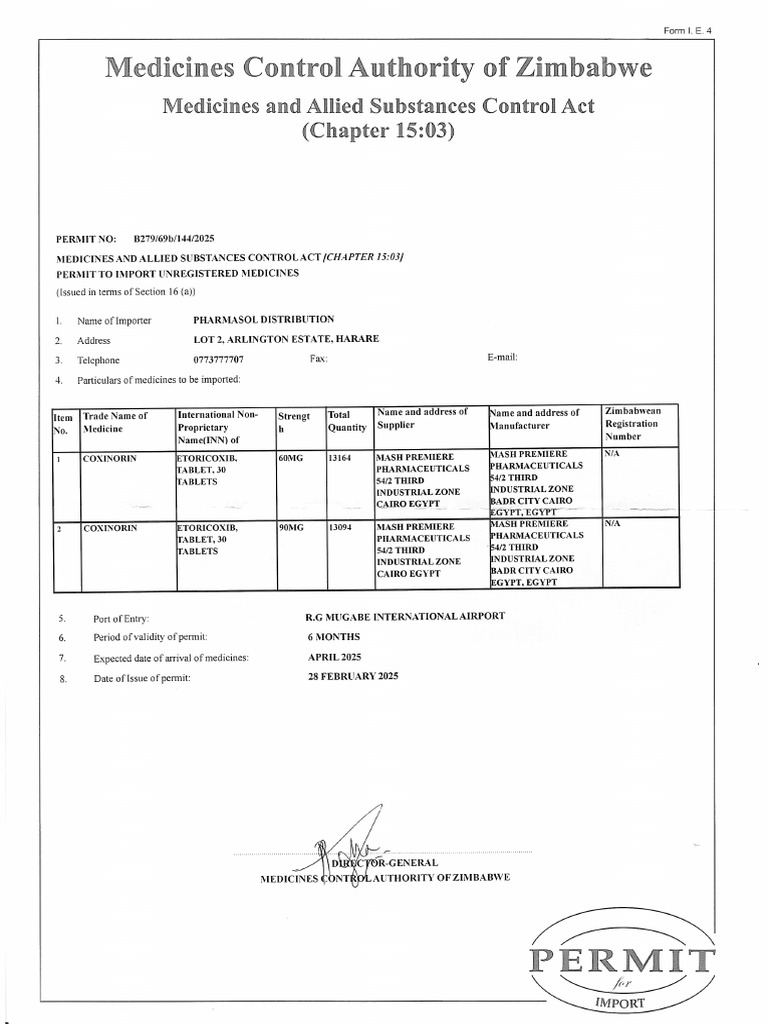 Import Permit New 250512 074030 | PDF