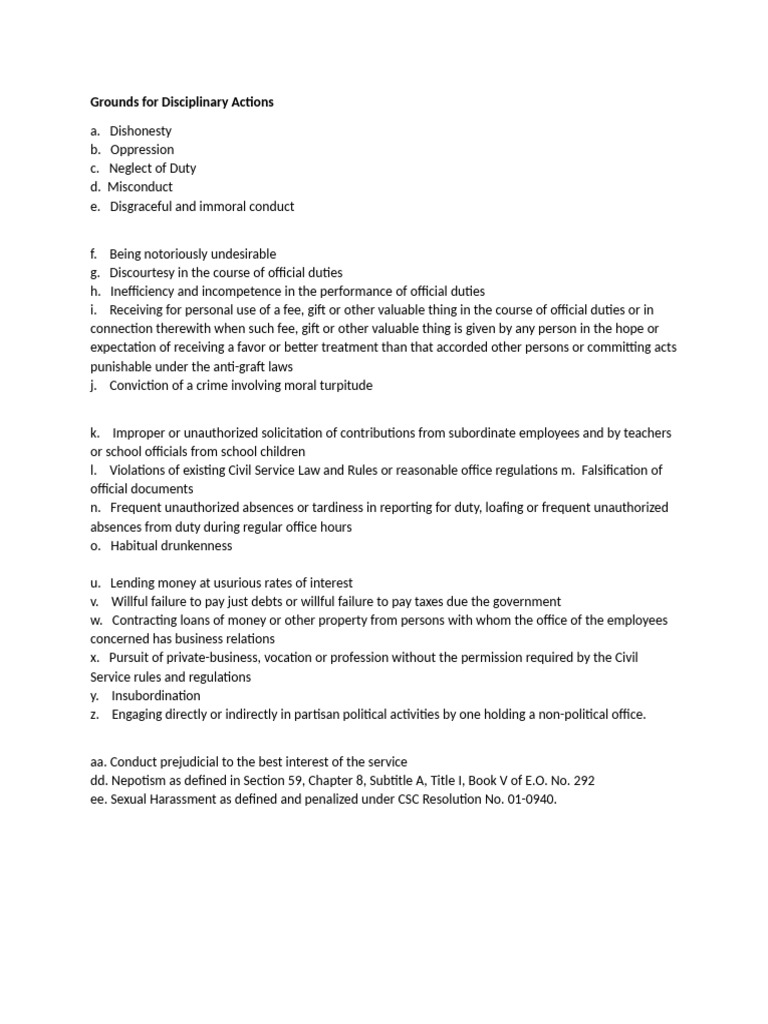 Categories of Administrative Violations | PDF