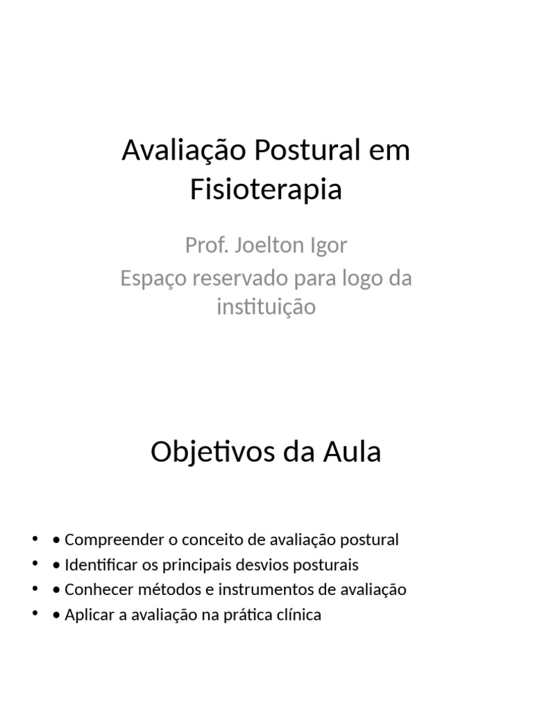 Avaliação Postural em Fisioterapia | PDF