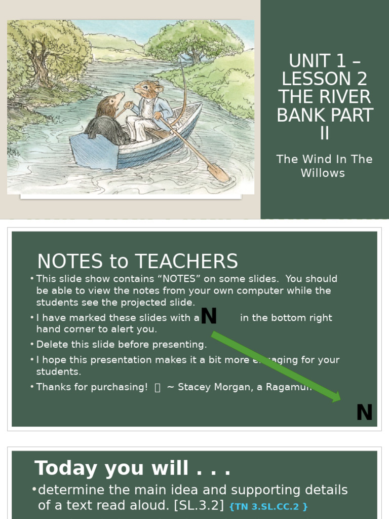 Unit 1 - Lesson 2 The River Bank Part II: The Wind in The Willows | PDF ...