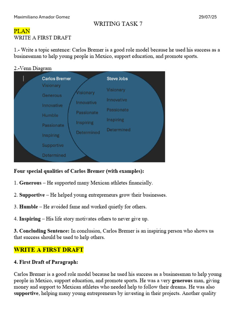 WRITING TASK 7 Final | PDF | Languages | Foreign Language Studies