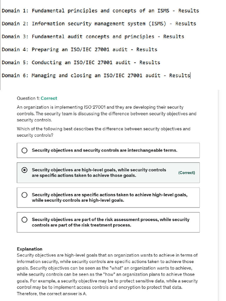 ISO 27001 LA - Questions & Answers | PDF