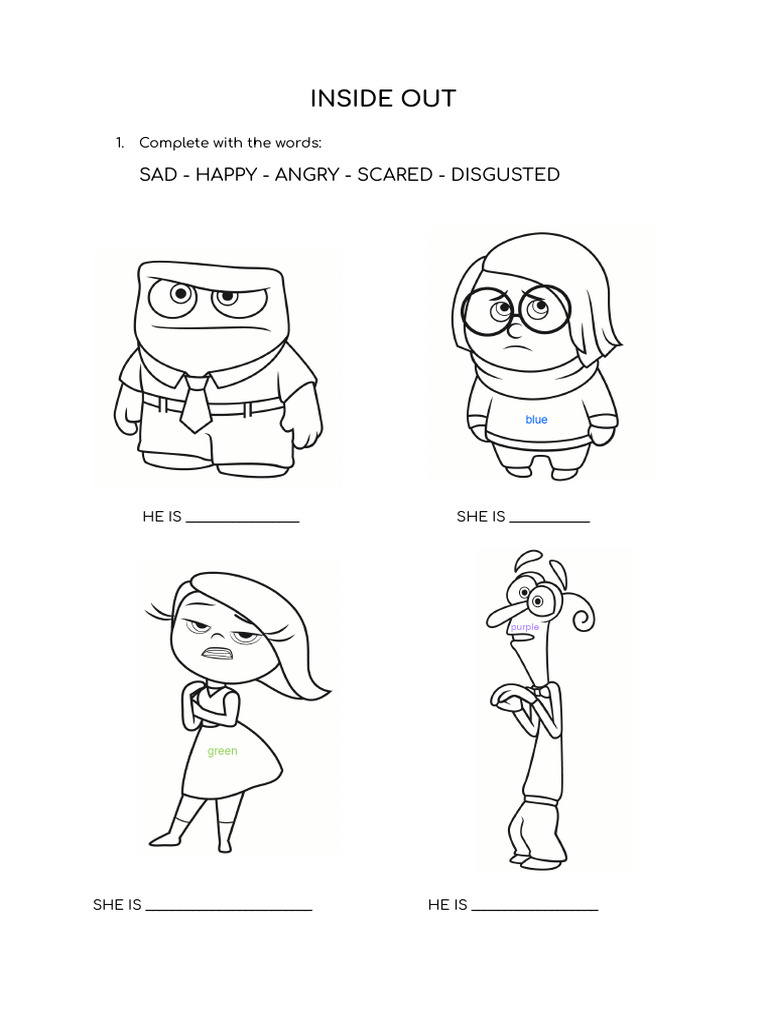 English Inside Out Feelings | PDF