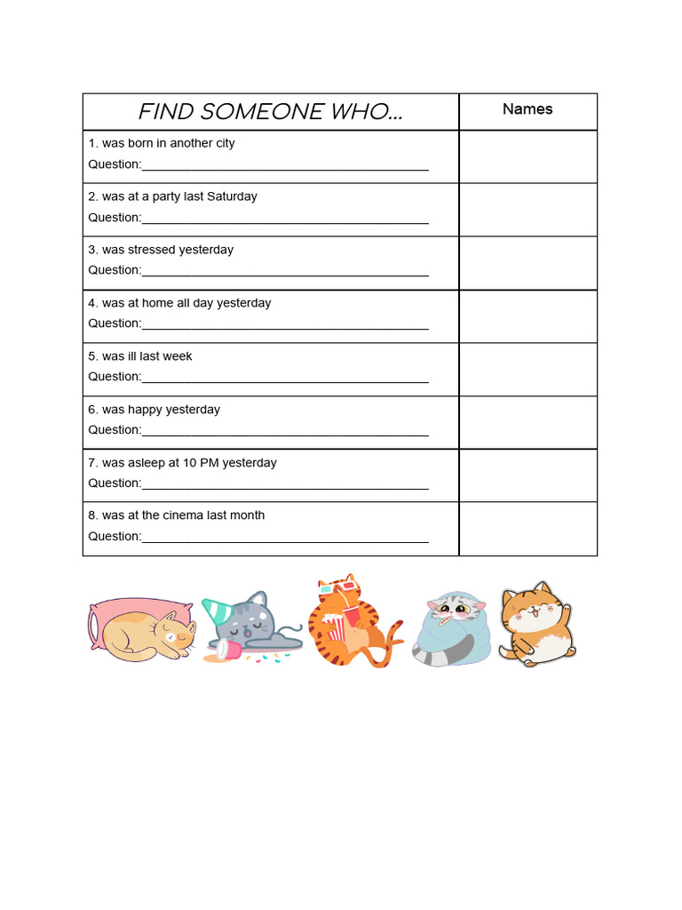 Find Someone Who - 2 | PDF