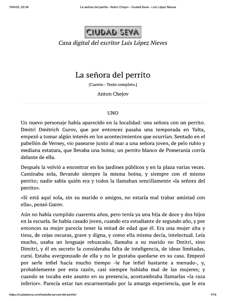La Señora Del Perrito | PDF