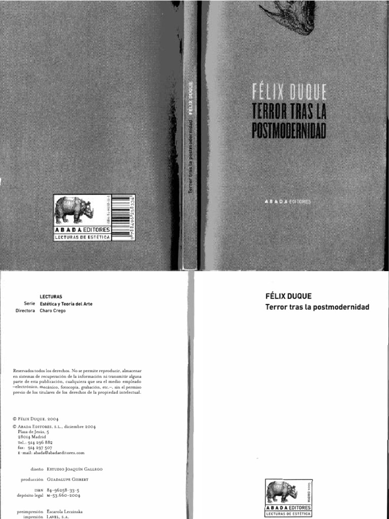 Felix Duque Terror Tras La Postmodern Id Ad 2004 | PDF