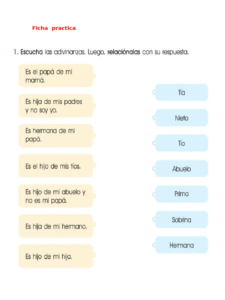 adivinanzas la familia | PDF