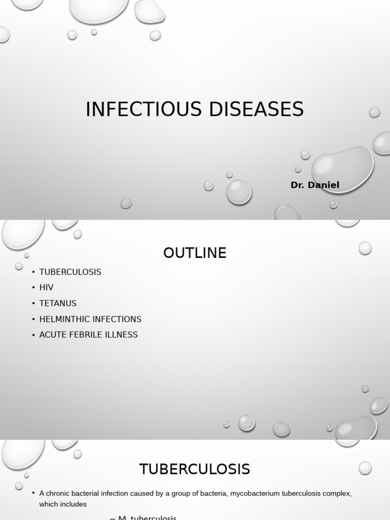 Infectious Diseases | PDF | Tuberculosis | Infection